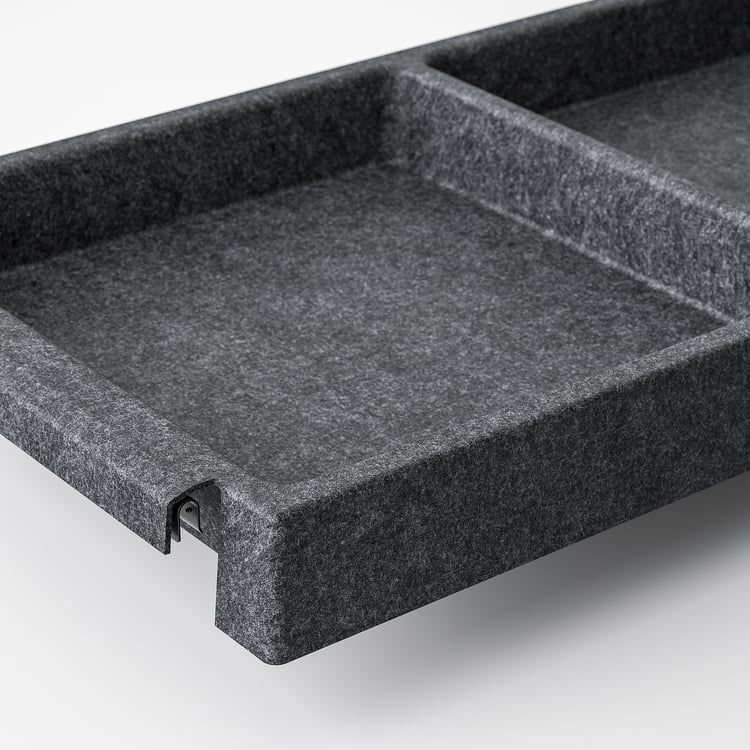 IVAR shelf, dark gray/felt, 33x12" - IKEA