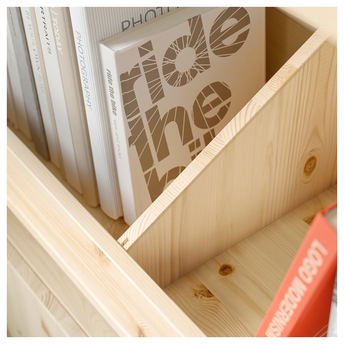 IVAR shelving unit, with 2 box shelves/pine, 35x113/4x891/8" - IKEA