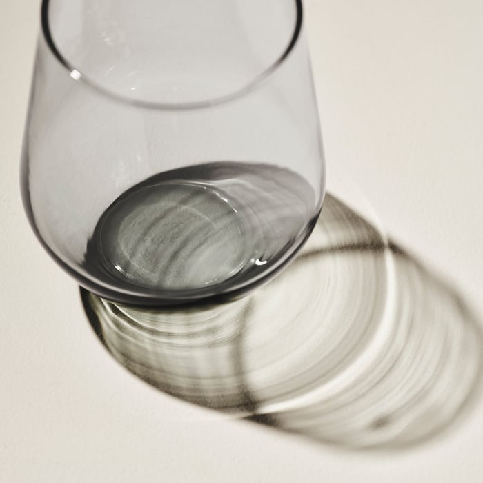 IVRIG glass, gray, 15 oz - IKEA