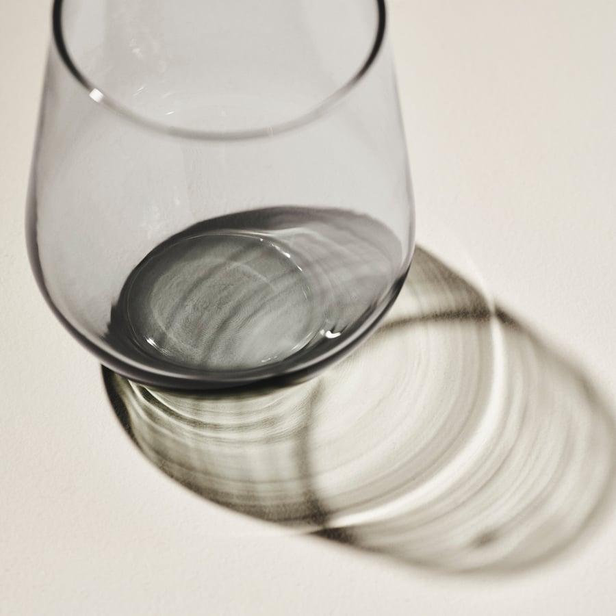 IVRIG glass, gray, 15 oz - IKEA