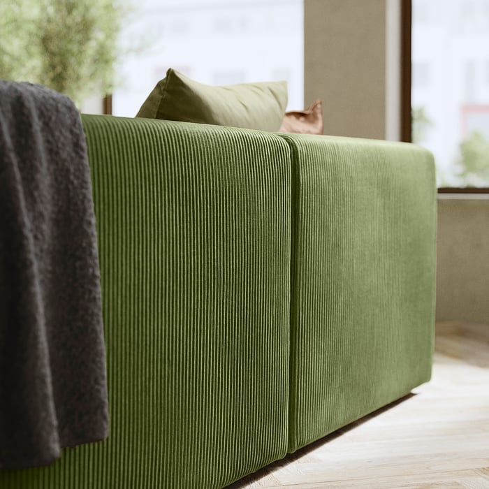 JÄTTEBO 4.5-seat mod sofa, Samsala dark yellow-green - IKEA