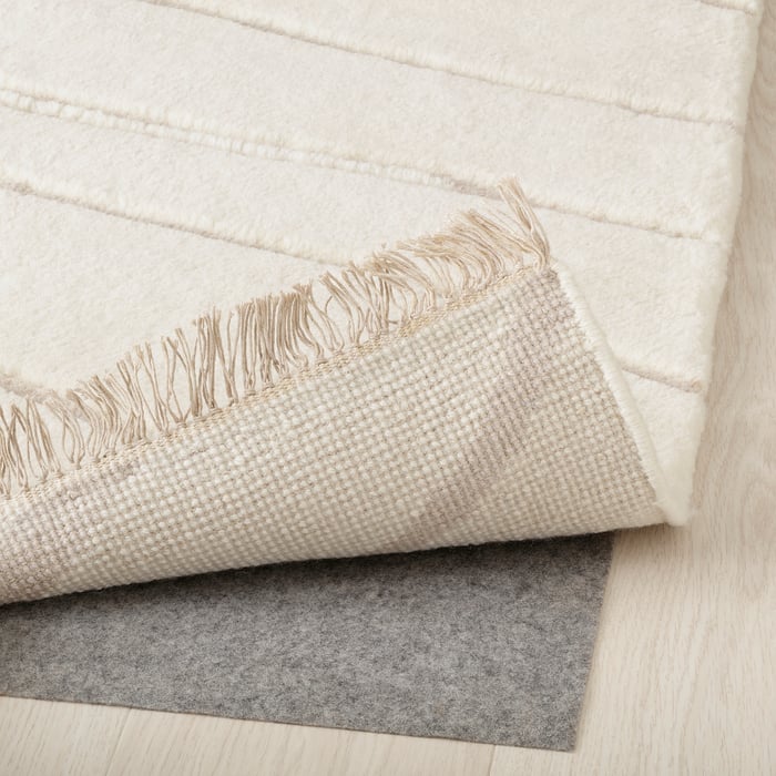 JULGRANSGRÄS rug, high pile, white/handmade, 7'10"x9'10" - IKEA