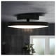 KABOMBA LED ceiling lamp, matte/black, 14" - IKEA