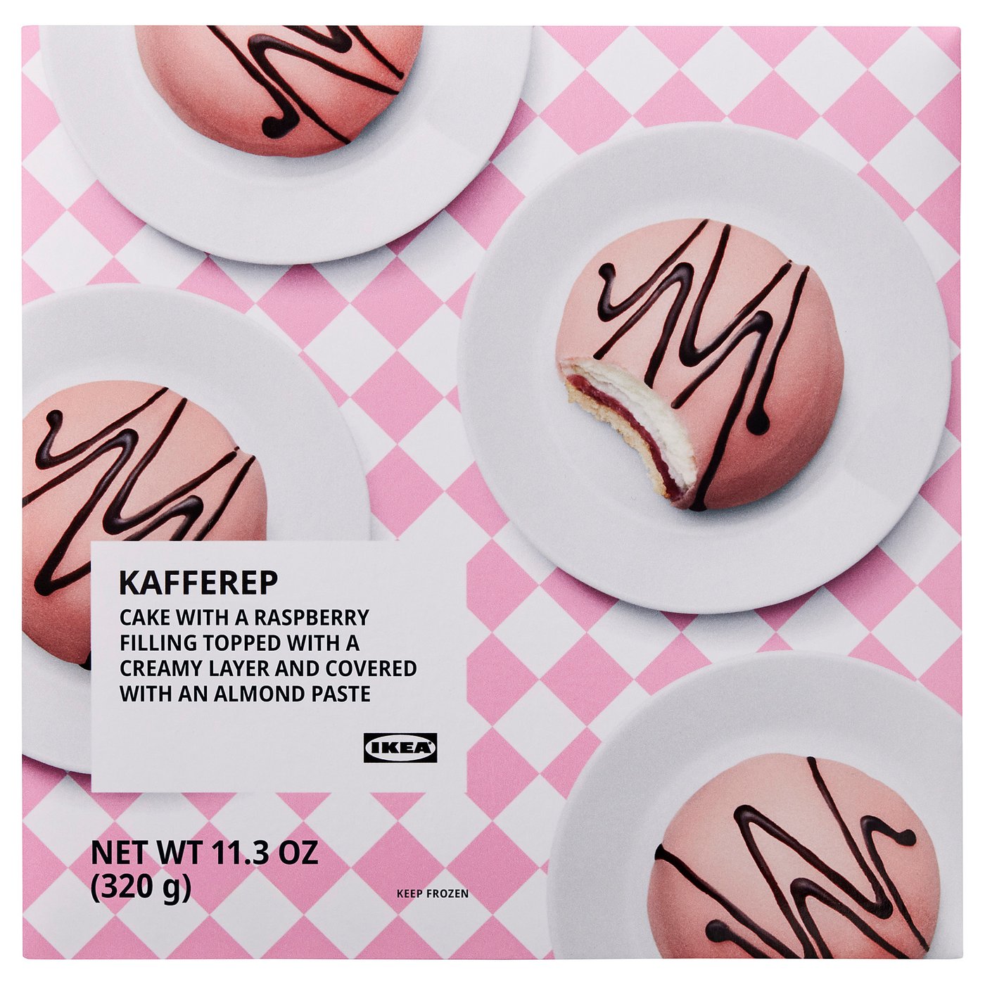 KAFFEREP cream cake with almond paste, frozen, 11 oz - IKEA