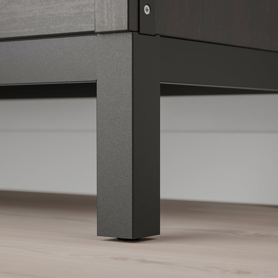 KALLAX base on legs, black, 297/8x153/8x71/8" - IKEA