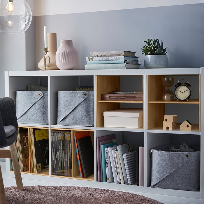 KALLAX insert with 1 shelf, pine, 13x13" - IKEA