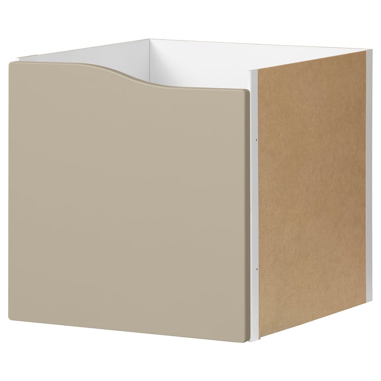 KALLAX insert with door, wave shaped/beige, 13x13" - IKEA