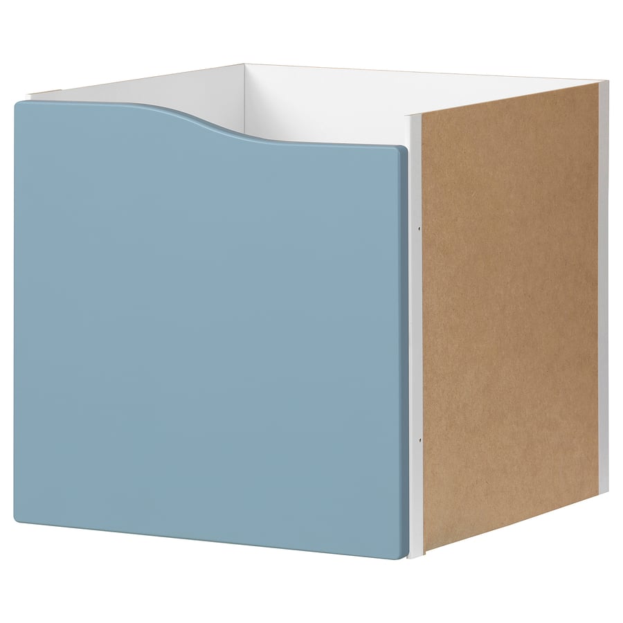 KALLAX insert with door, wave shaped/blue, 13x13" - IKEA
