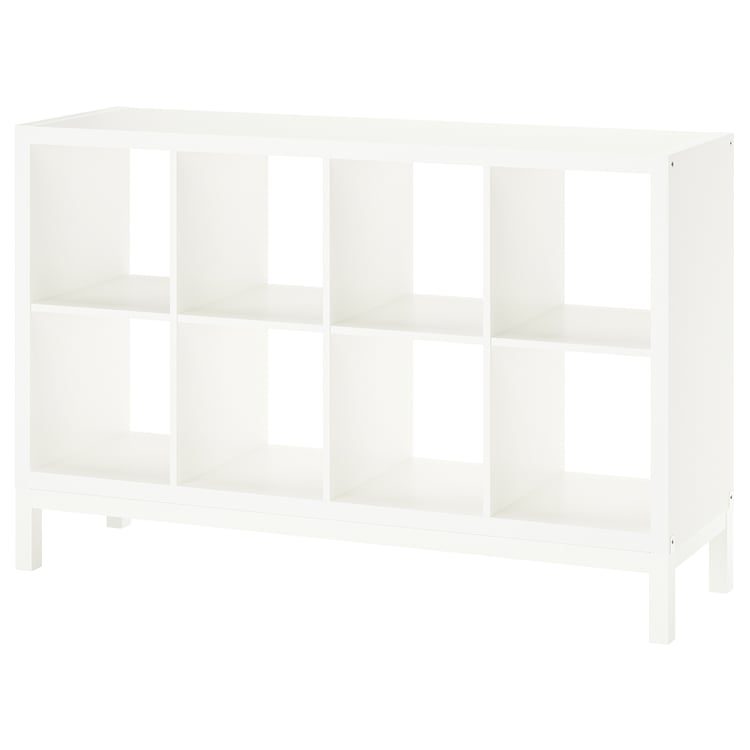 KALLAX shelving unit with underframe, white/white, 577/8x37" - IKEA