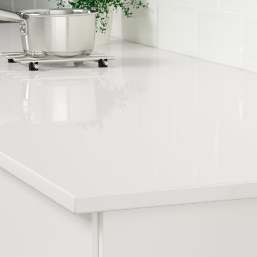 KASKER custom countertop, white/quartz, 3/4" - IKEA