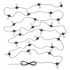 KASTTÅG LED string light with 24 lights, black/outdoor - IKEA