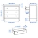 KILBERGET 3-drawer dresser, white/anchor/unlock function, 337/8x303/4 ...