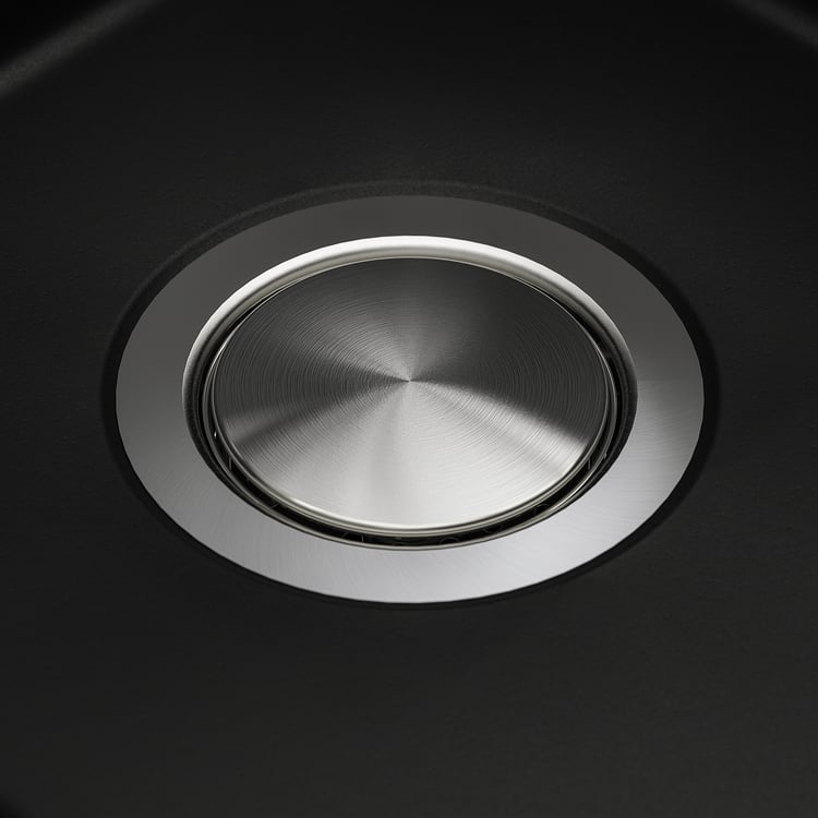 KILSVIKEN sink, black quartz composite, 283/8x181/8" - IKEA