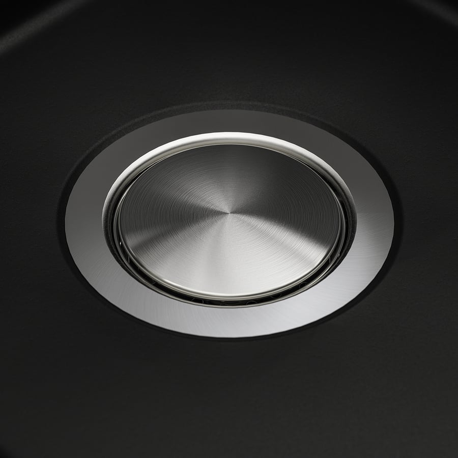 KILSVIKEN sink, black quartz composite, 283/8x181/8" - IKEA