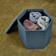 KJUGE ottoman with storage, Knisa medium blue - IKEA