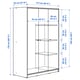 KLEPPSTAD Wardrobe with 3 doors, white, 46 1/8x69 1/4" - IKEA