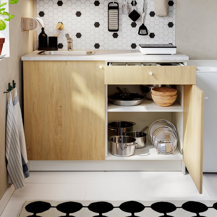 KNOXHULT kitchen, oak effect, 93x24x88" - IKEA