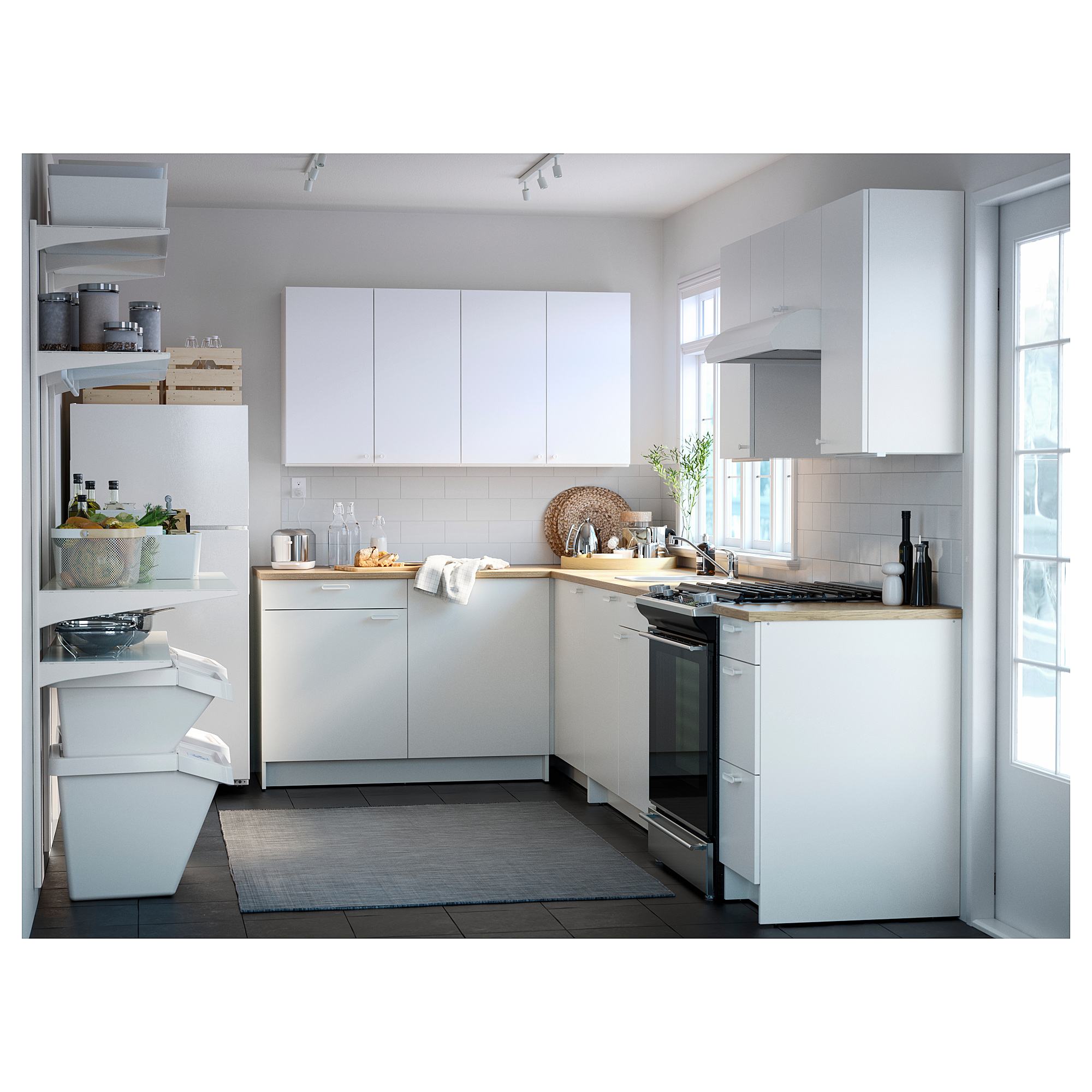 KNOXHULT Wall cabinet with door, white, Width: 24" - IKEA