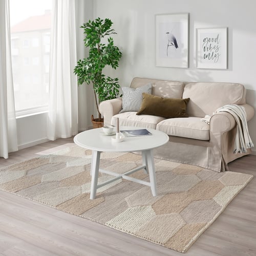 KOLLUND rug, flatwoven, beige, 5'7"x7'10" - IKEA