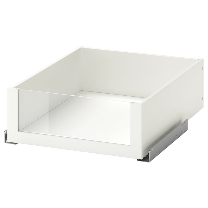 KOMPLEMENT drawer with glass front, white, 195/8x227/8" - IKEA