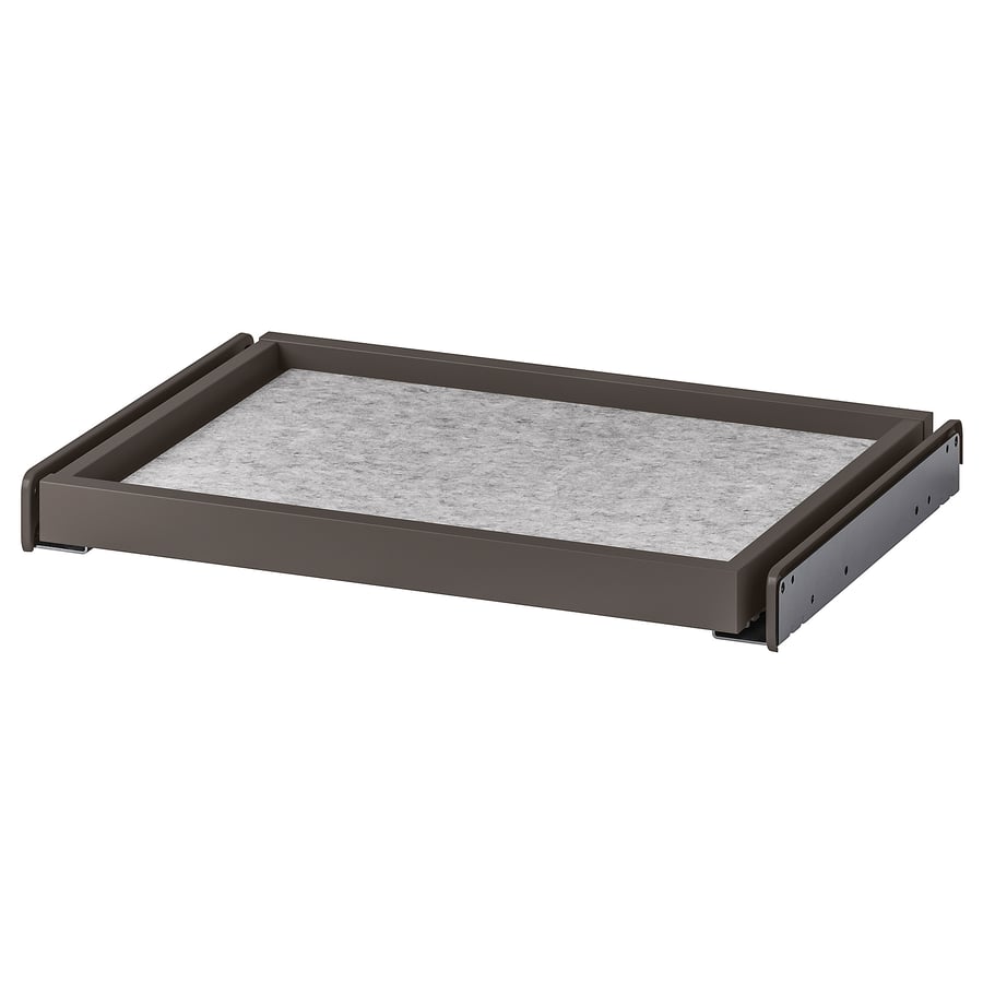 KOMPLEMENT pull-out tray with drawer mat, dark gray/light gray, 195 ...