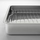 KONCIS roasting pan with grill rack, stainless steel, 16x13" - IKEA