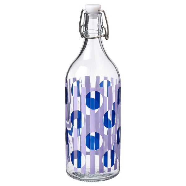 Blue Glass Water Bottle