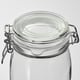 KORKEN Jar with lid, clear glass, Height: 12" Diameter: 4 3/8" - IKEA