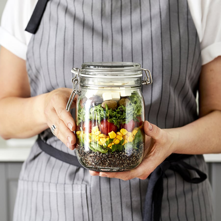 KORKEN jar with lid, clear glass, 34 oz - IKEA