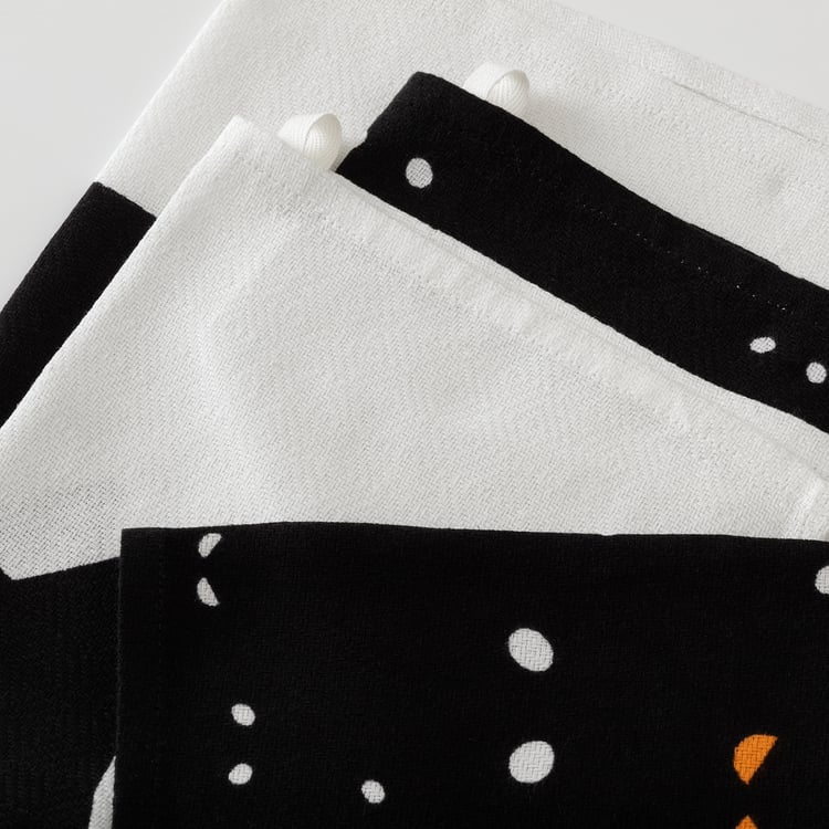 KUSTFYR dish towel, cat eye/white/black, 18x24" - IKEA