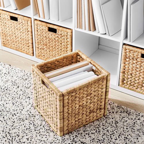 LABBSAL basket, handmade water hyacinth, 12 ½x13 ½x12 ½" - IKEA