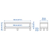 LACK TV unit, black-brown, 471/4x133/4x141/8" - IKEA