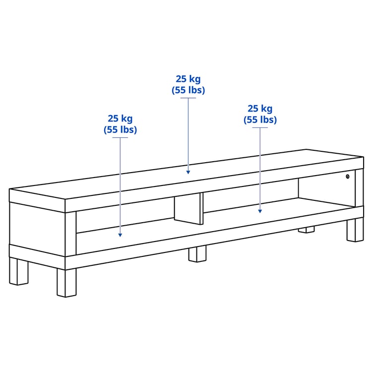 LACK TV unit, white, 63x133/4x141/8" - IKEA