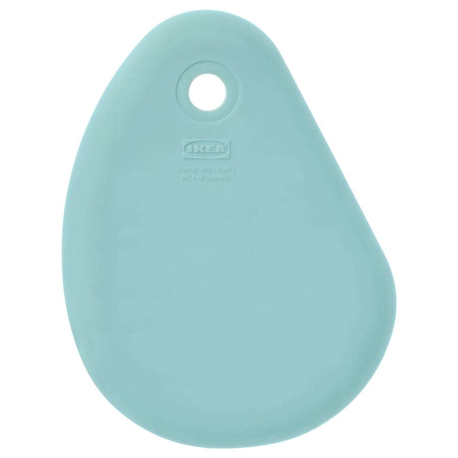LÄTTBAKAD bowl scraper, silicone/light blue - IKEA