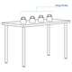 LAGKAPTEN / ADILS desk, gray/wood effect black, 471/4x235/8" - IKEA