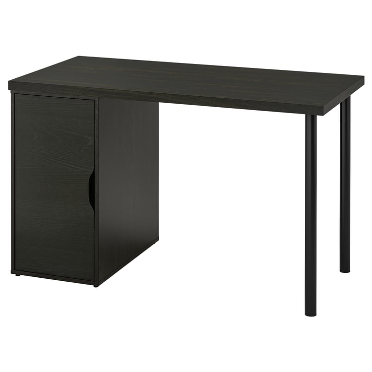 LAGKAPTEN / ALEX desk, black-brown/black, 471/4x235/8" - IKEA
