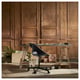 LAGKAPTEN / MITTBACK desk, gray/wood effect birch, 551/8x235/8" - IKEA