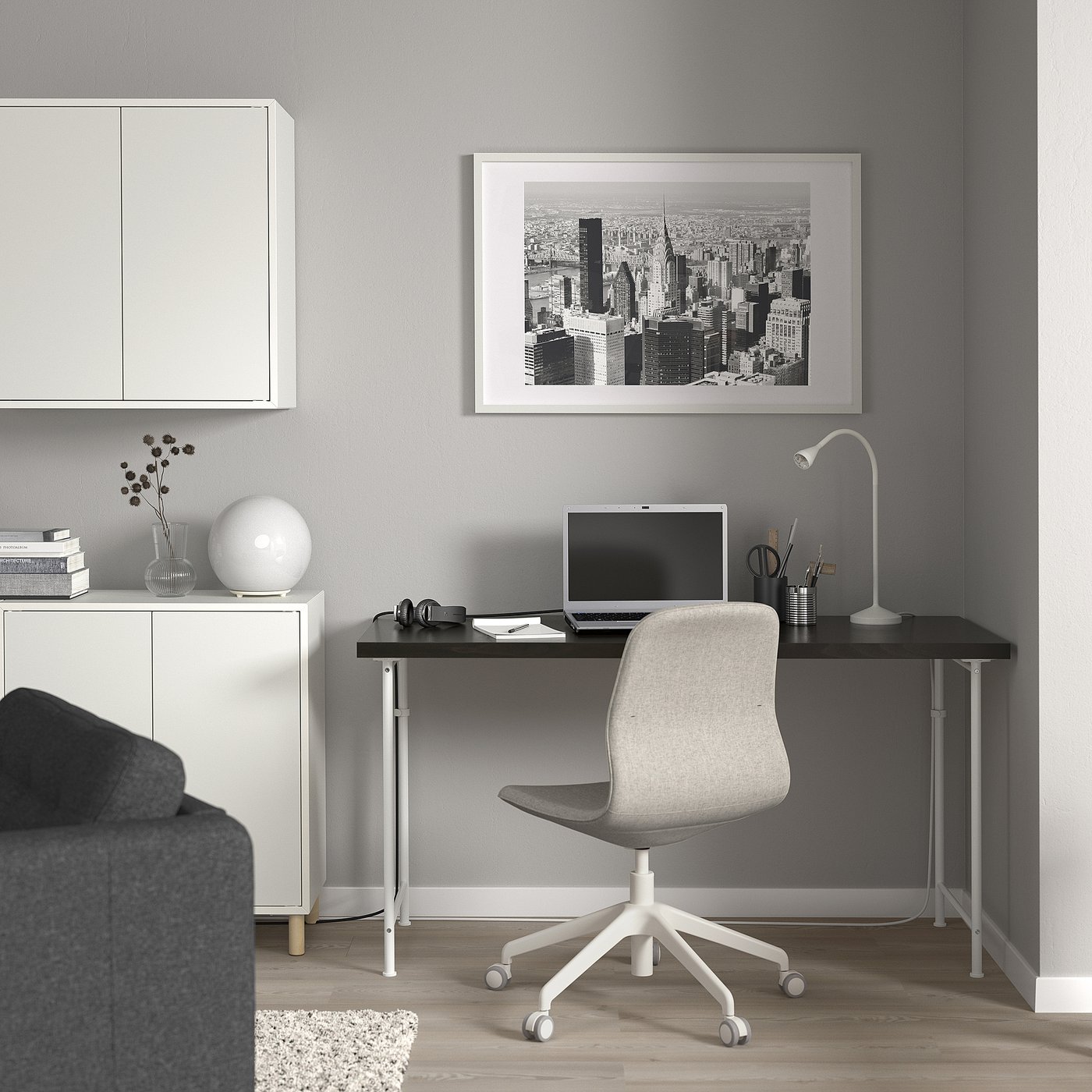 LAGKAPTEN SPAND desk black brown white 551 8x235 8 IKEA