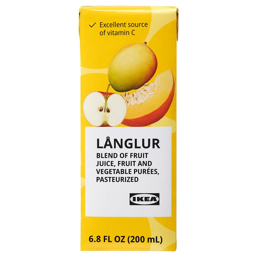 LÅNGLUR fruit- and vegetable smoothie, yellow/added vitamin C, 7 oz - IKEA