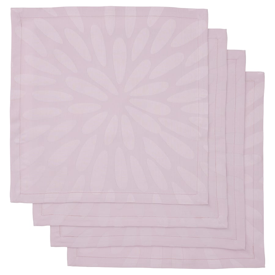 LIGUSTER napkin, patterned pale lilac, 16x16" - IKEA