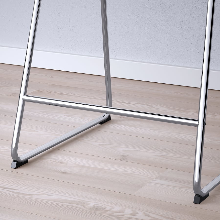 LILLÅNÄS bar stool, chrome plated/Gunnared dark gray, 243/4" - IKEA