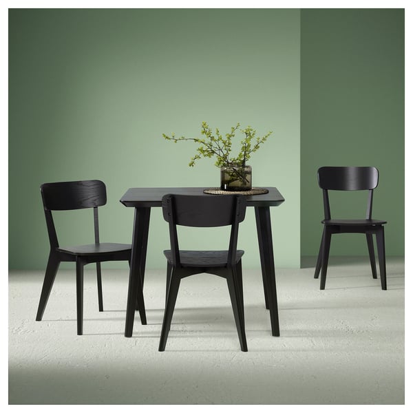 LISABO / LISABO table and 2 chairs, black/black, 345/8" - IKEA