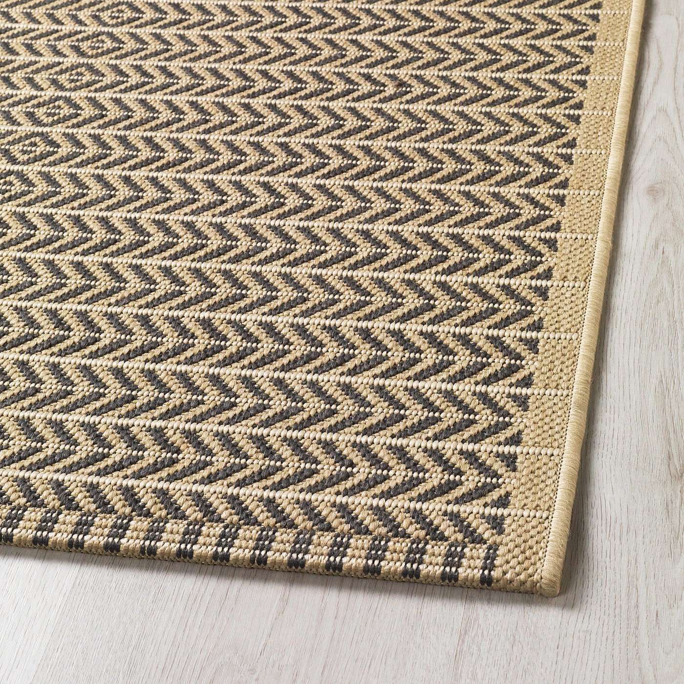 LOBBÄK rug flatwoven, in/outdoor, beige, 2'7"x6'7" - IKEA