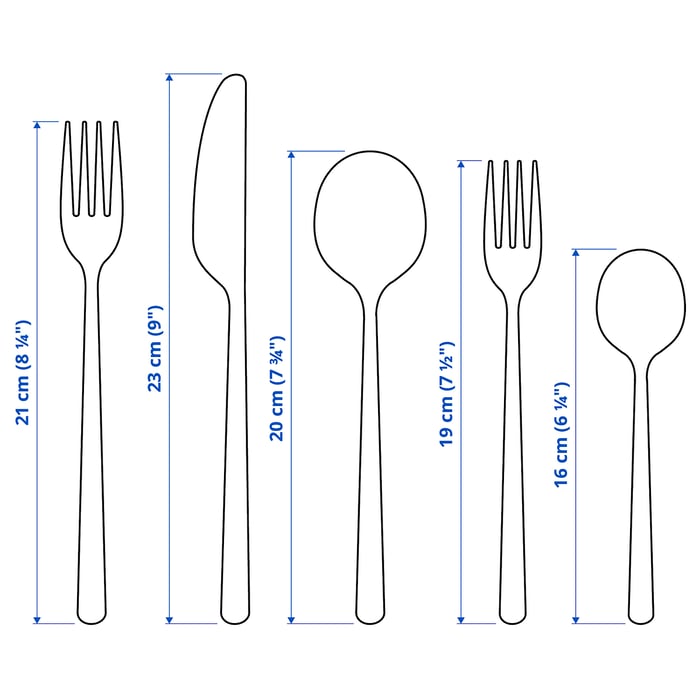 LÖFTESRIK 20-piece flatware set, stainless steel - IKEA