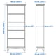LOMMARP Bookcase, dark blue-green, 25 5/8x78 3/8" - IKEA