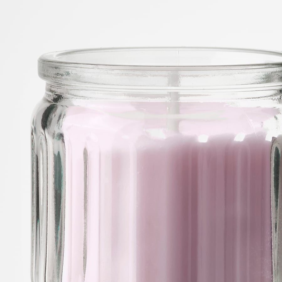 LUGNARE scented candle in glass, Jasmine/pink, 12 hr - IKEA