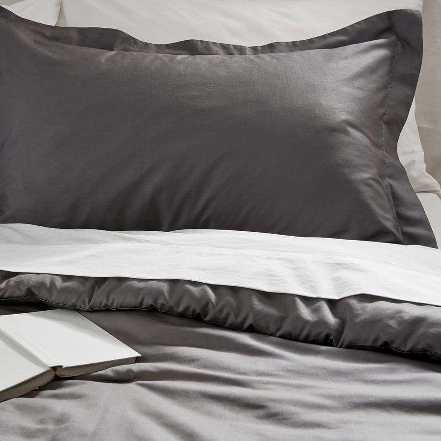 LUKTJASMIN comforter set, dark gray, Full/Queen - IKEA US