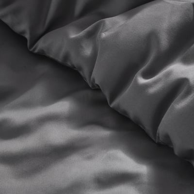LUKTJASMIN comforter set, dark gray, Full/Queen - IKEA US