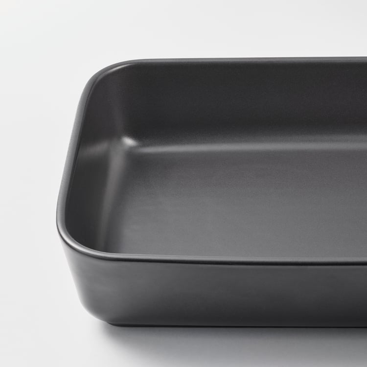 LYCKAD baking/serving dish, set of 2, dark gray - IKEA