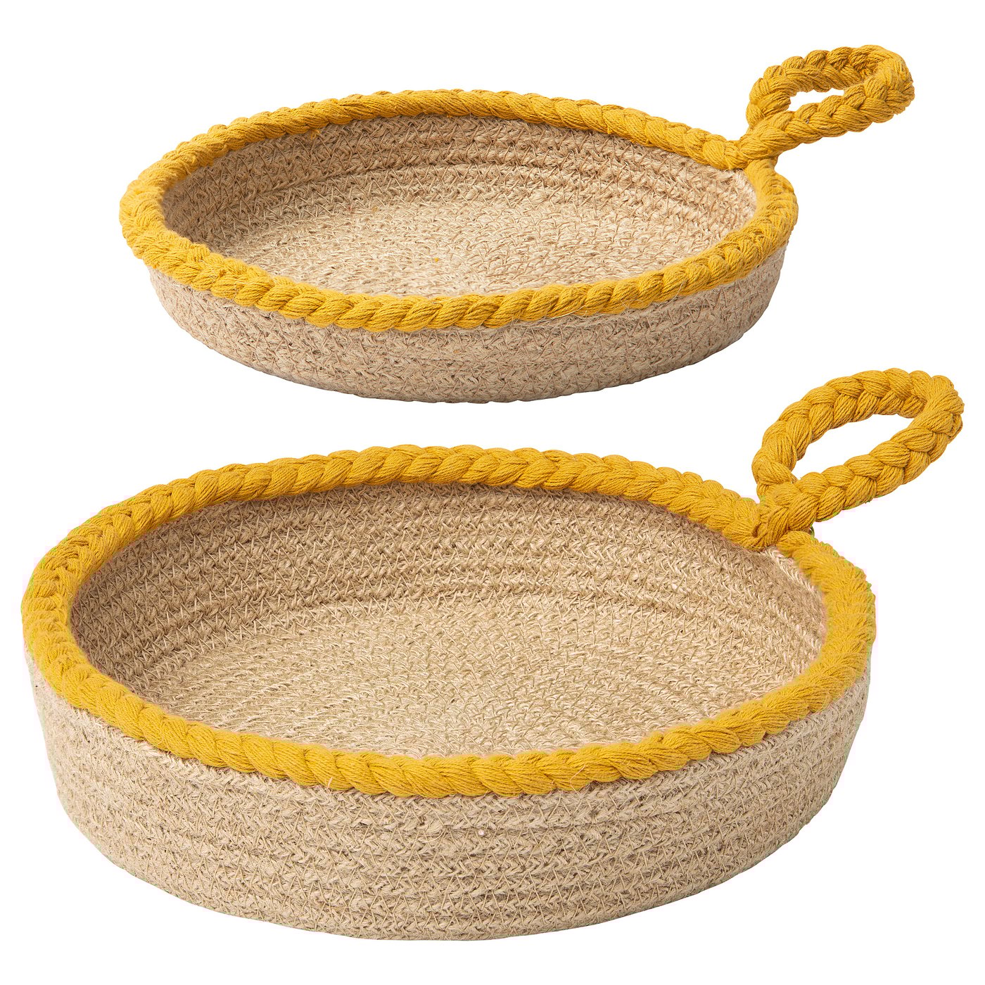 MÄVINN basket, set of 2, yellow jute - IKEA US